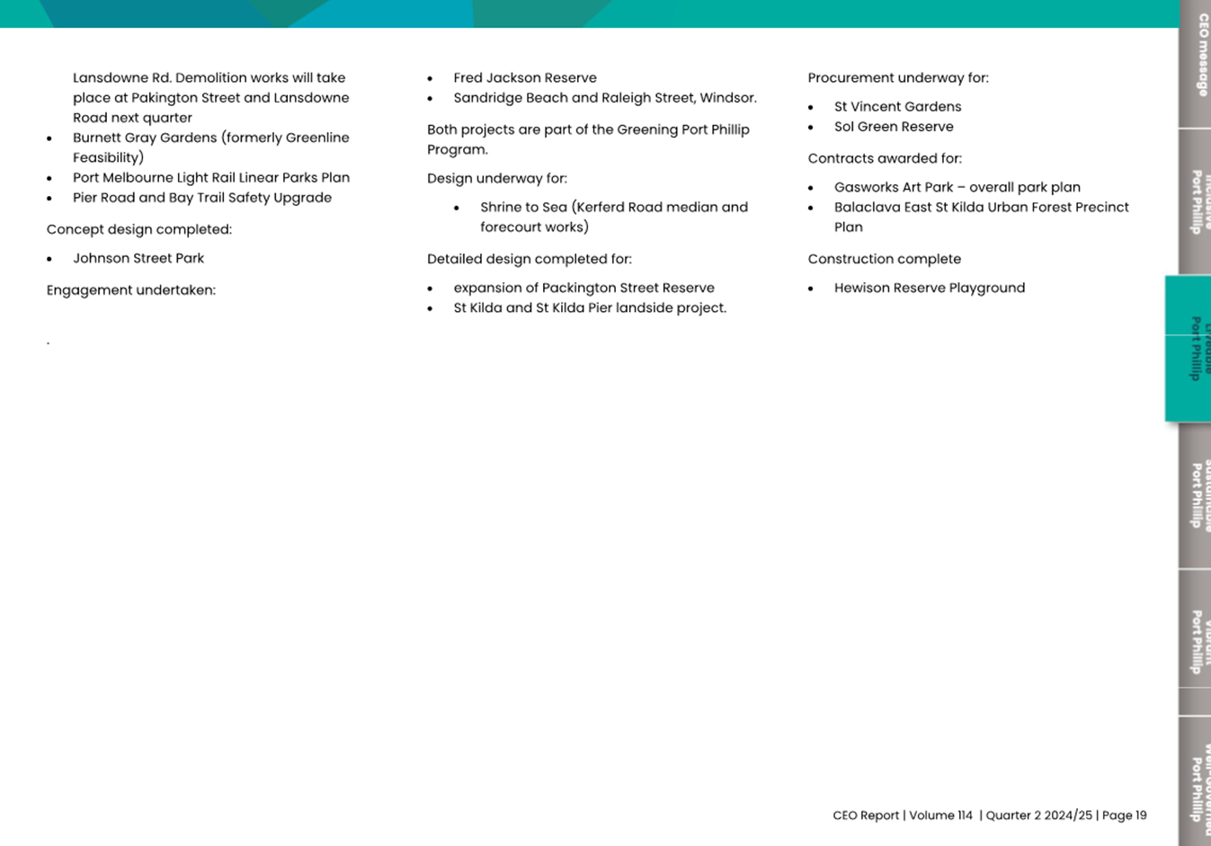 Agenda of Meeting of the Port Phillip City Council - Wednesday, 19 ...