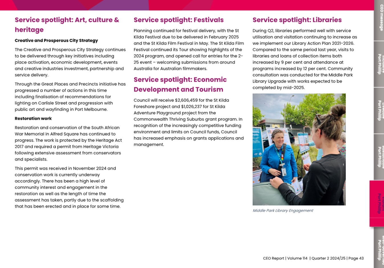 Agenda of Meeting of the Port Phillip City Council - Wednesday, 19 ...